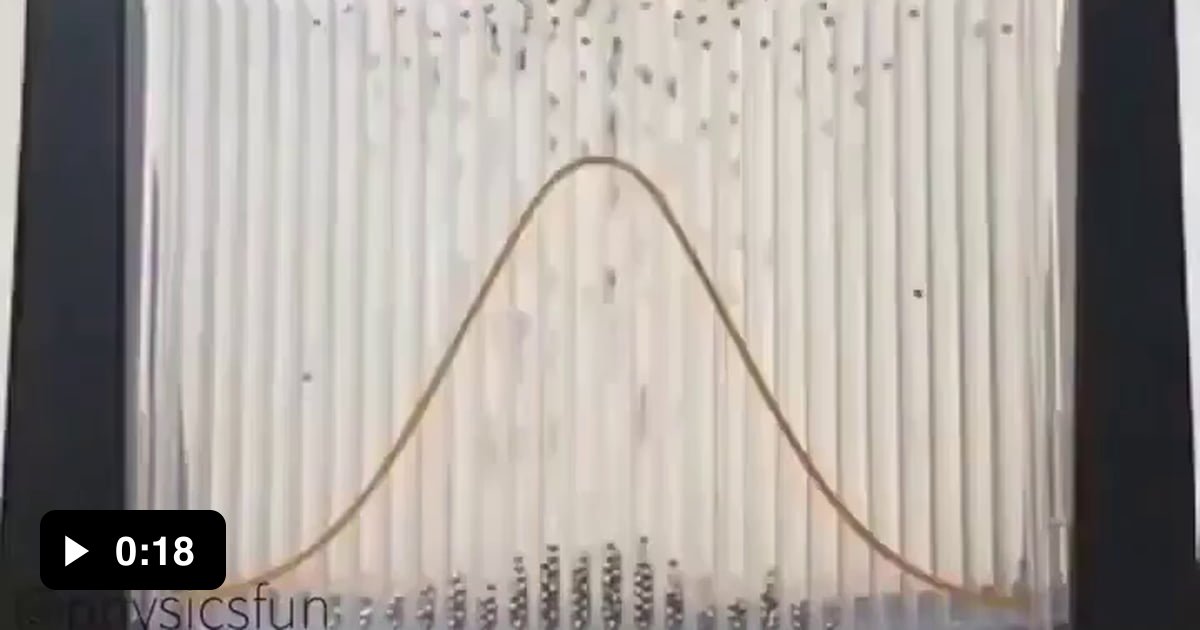 In the Galton Board 3000 steel balls fall through 12 levels of ...