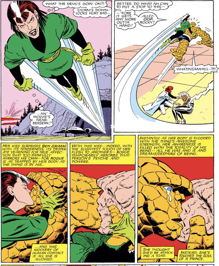 Rogue absorbs the Thing’s powers- Fantastic Four vs X-Men Issue 2 - 9GAG