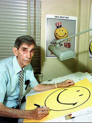 “Have a nice day!” Harvey Ball, of Worcester, Massachusetts, and the ...