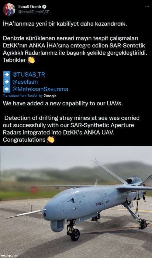 Turkish President of Defense Industries Ismail Demir: An TAI Anka UAV ...