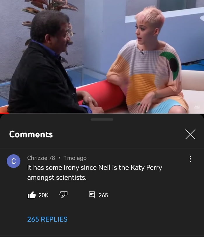 On a vid where Katy Perry asks: Is math related to science? - 9GAG