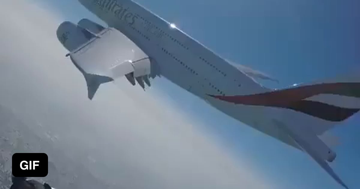 Man with a jetpack, flying next to a plane - 9GAG