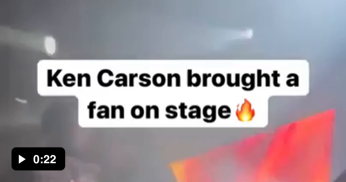 Ken Carson brought a fan onstage during a concert to perform with him ...