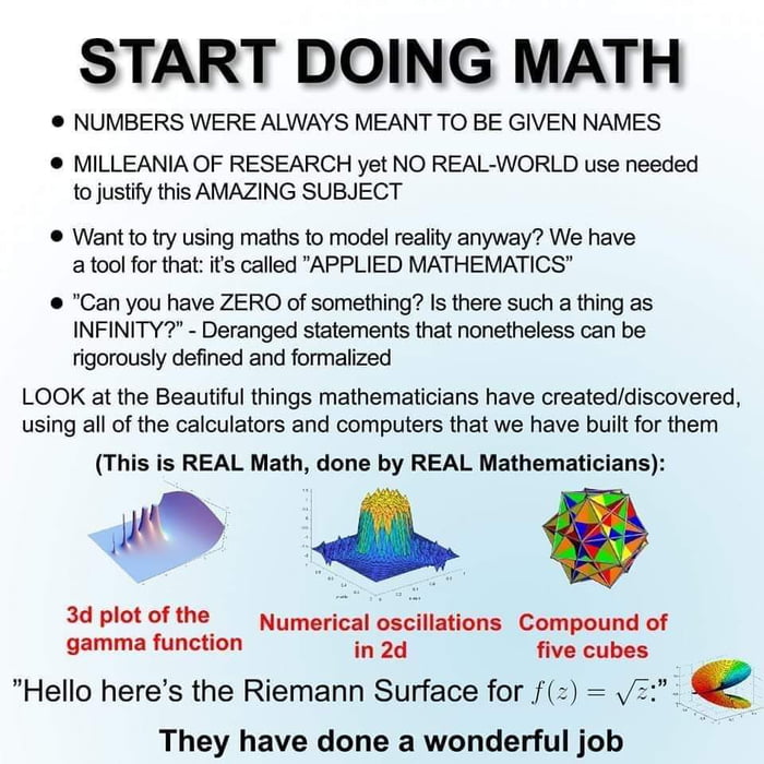 Anyone can do math and its really fun, you should pick it up - 9GAG