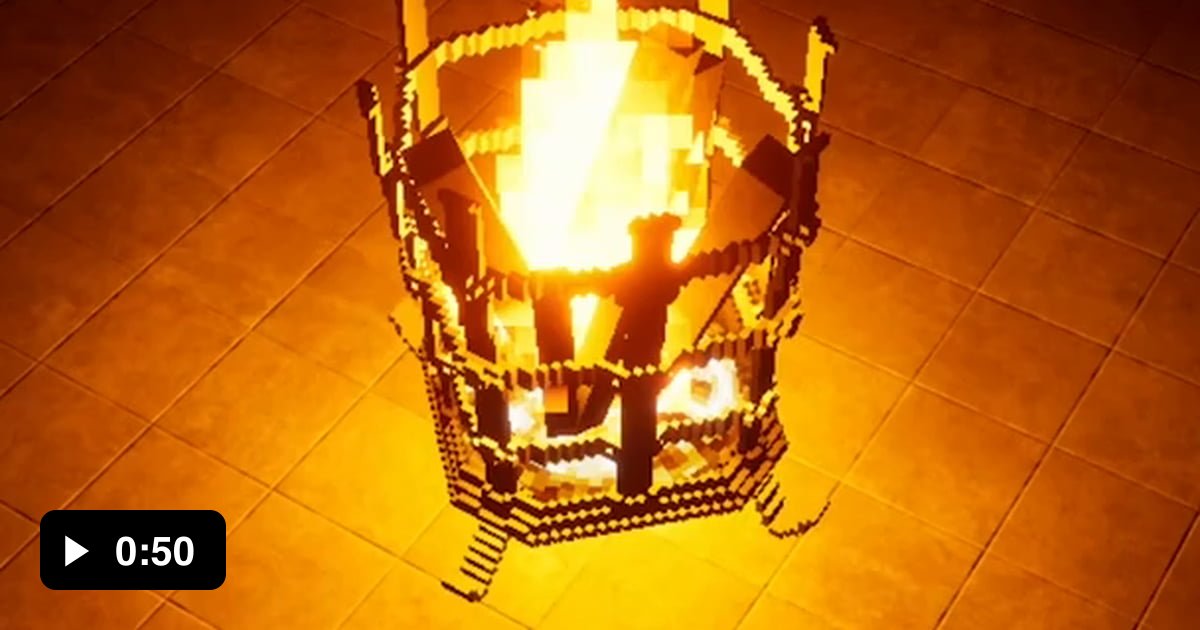Just made a voxel brazier and fire effect in Unreal Engine and wanted ...