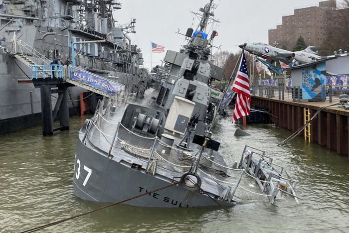 Was the sinking of the American ship USS The Sullivan on the same day as the sinking of the ...