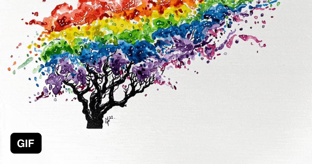 A rainbow tree - 9GAG