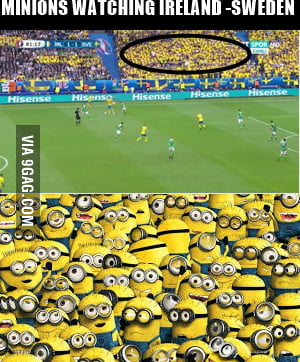 Minions at stadium. - 9GAG