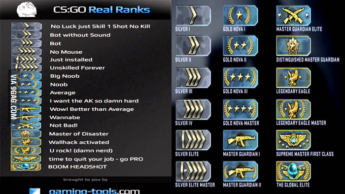 A brief description of all the CS:GO ranks. - 9GAG