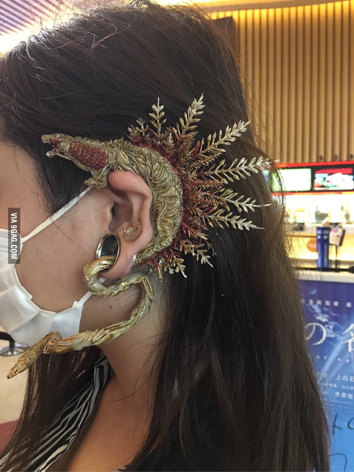 Wicked cool Shin Godzilla form 2 earpiece spotted in Japan - 9GAG