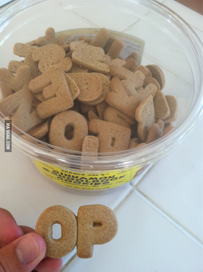 The only two letters to be fused together - 9GAG