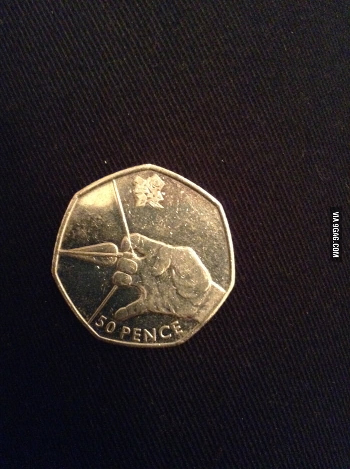 Almost spend this beauty at the store ! 50 pence coin - 9GAG