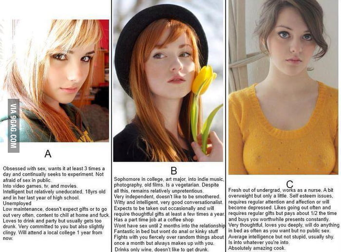 You may only pick one as your girlfriend. - 9GAG