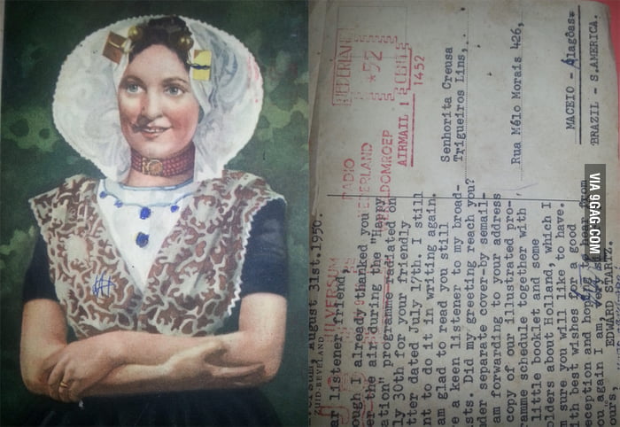 A Postcard sent by Edward Startz (A Famous radialist in the 50's) to my ...