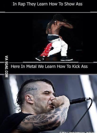 Difference beetwen Rap and Metal - 9GAG