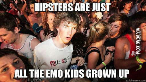 Hipsters and emo - 9GAG