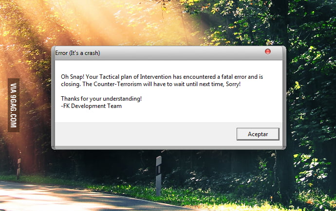 Best crash notification ever! ( Tactical Intervention, a Counter-Strike ...