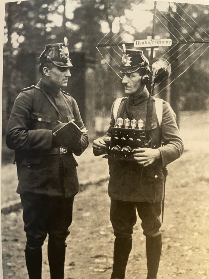 Members of the German police force use radios the send and receive from ...