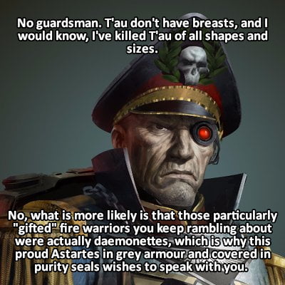 Powerful words from the judgemental voice of the Commissar - 9GAG