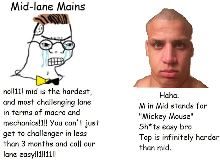 Tyler1 making mid lane mains cry - 9GAG