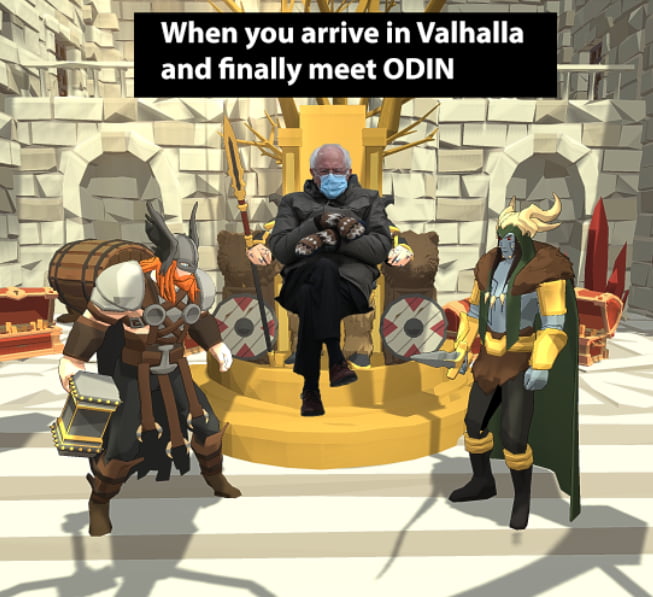 When you arrive in Valhalla and finally meet odin - 9GAG