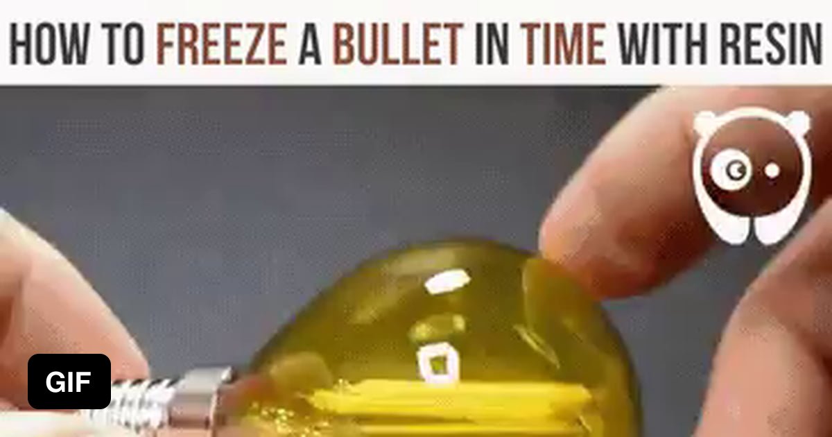 How to freeze a "Bullet In Time" with resin - 9GAG
