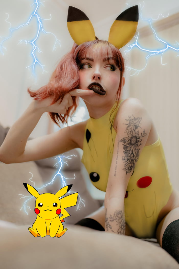 Amanda Welp as Pikachu - 9GAG