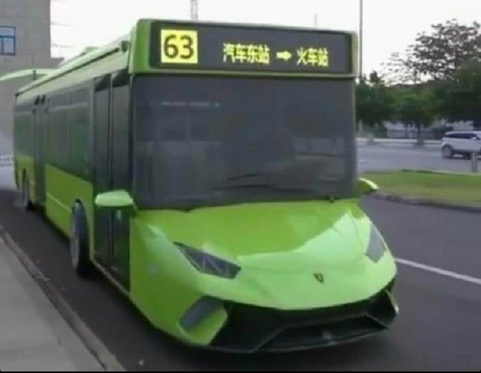 Lambo bus, ride in style. - 9GAG