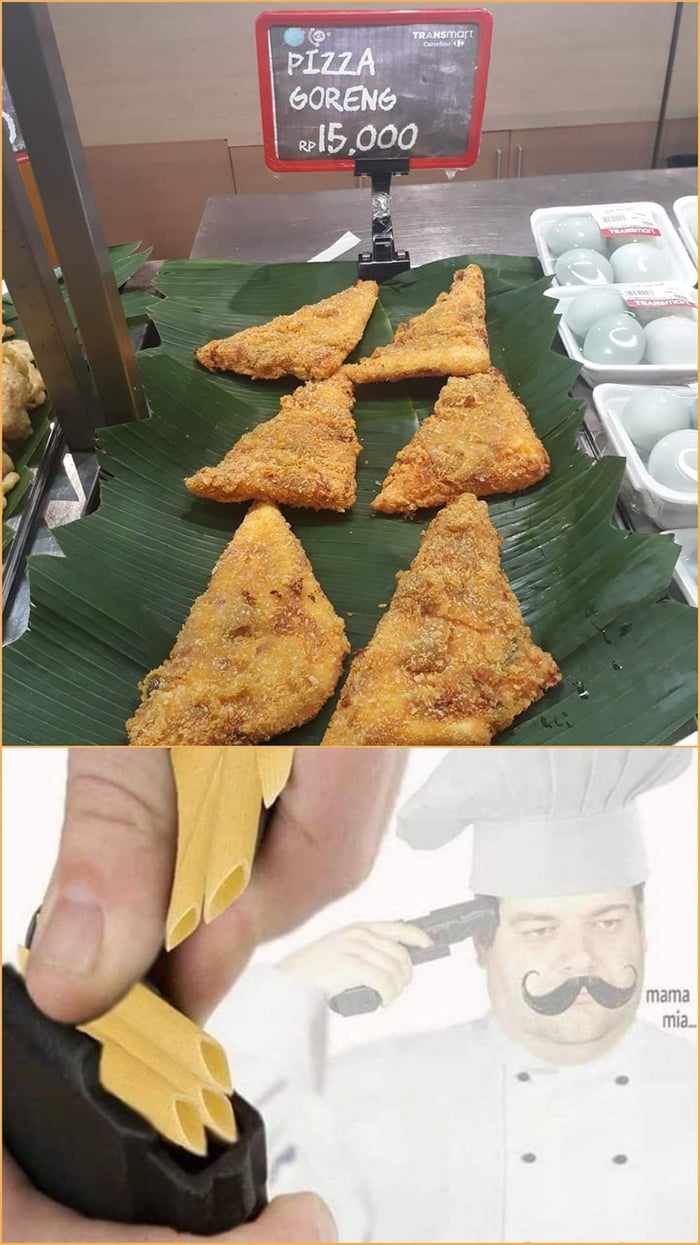 Deep Fried Pizza - 9GAG