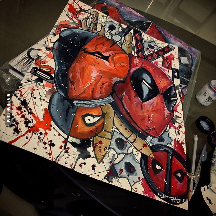 DeathStroke Vs. DeadPool Wade Vs. Slade (Wilson) - 9GAG