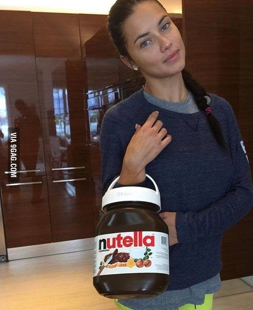 Adriana Lima and her Nutella purse - 9GAG