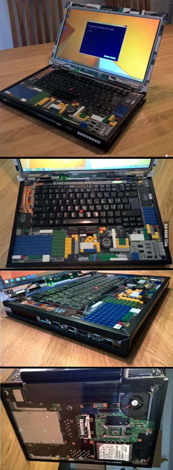 Laptop case was broken... Rebuilt new! - 9GAG