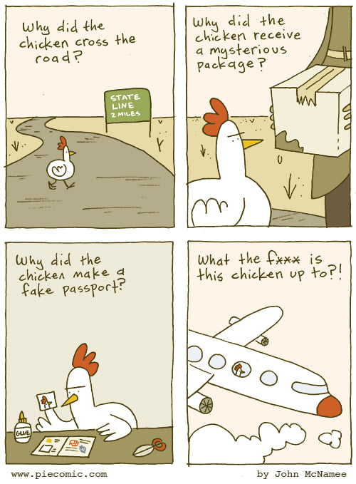 Suspicious, chicken is suspicious. - 9GAG