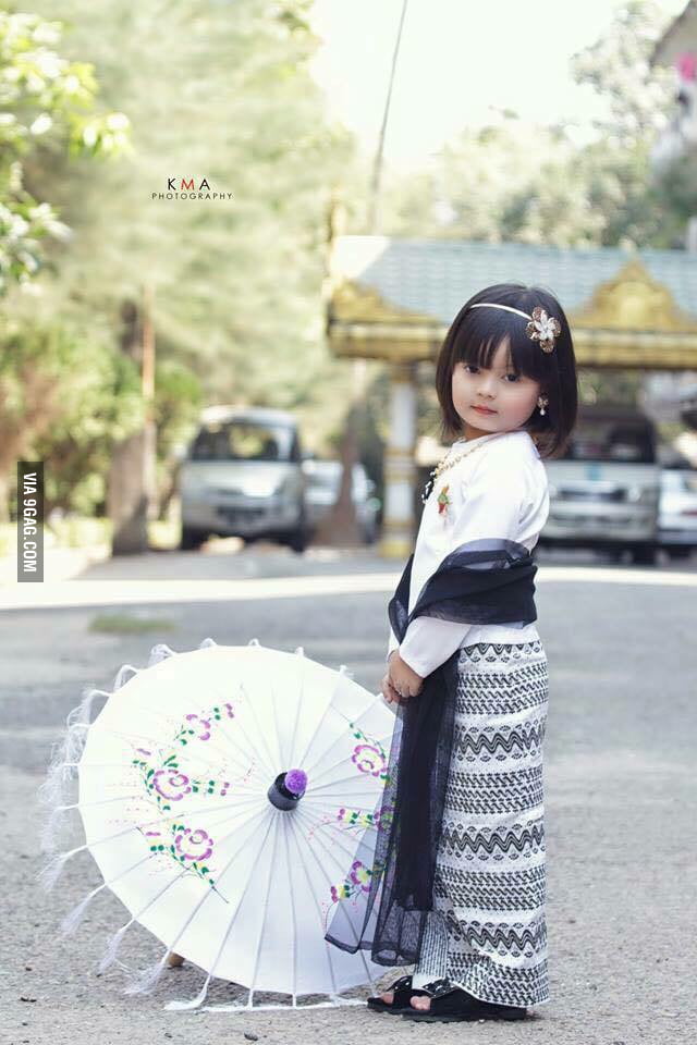Cuteness overload .. Myanmar baby girl #gorgeous - 9GAG
