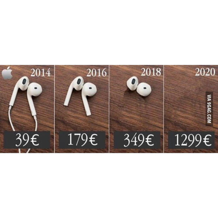 Apple EarPods evolution - 9GAG