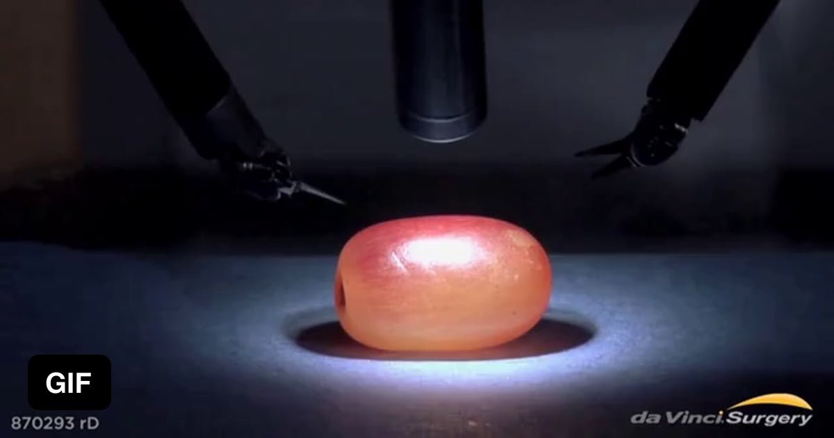 Surgical robot da Vinci peeling and stitches a grape - 9GAG