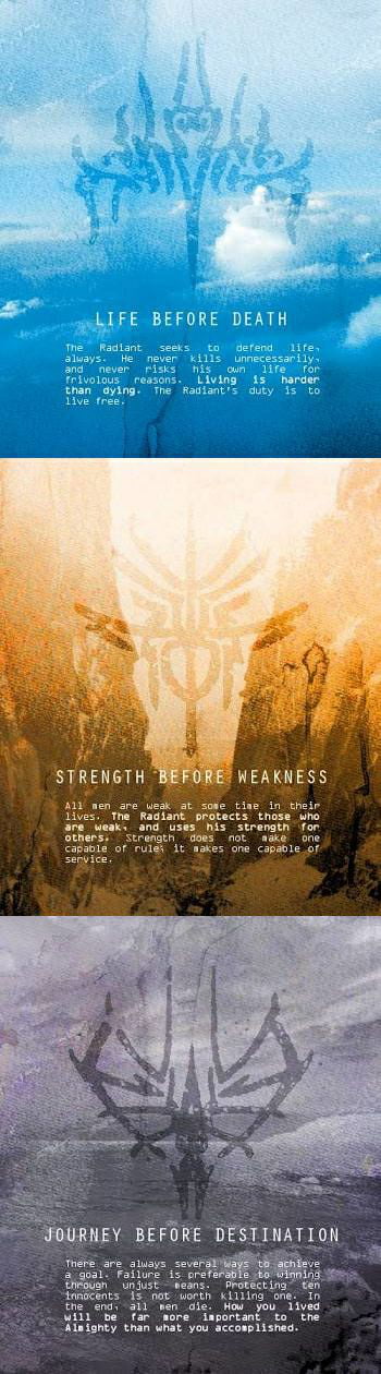 The Immortal Words as explained by Teft. Taken from The Stormlight ...