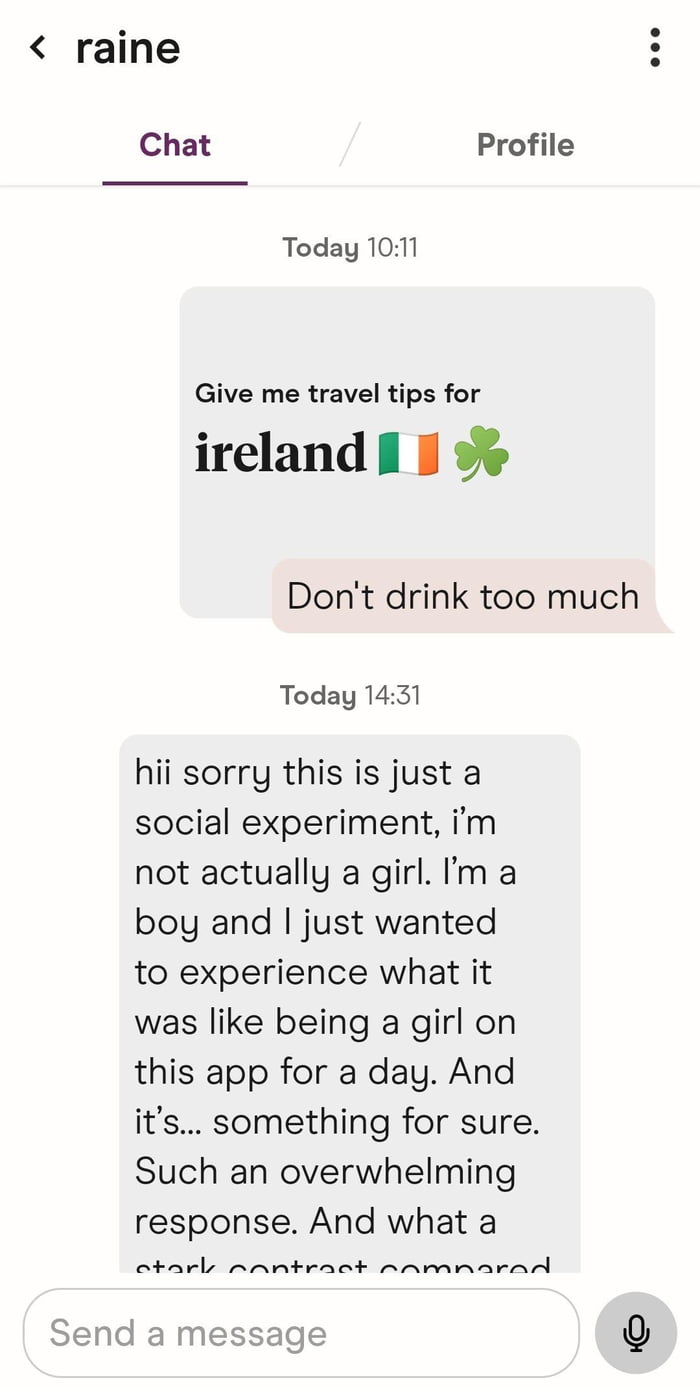 Average dating app experience as a bi girl 😭 - 9GAG