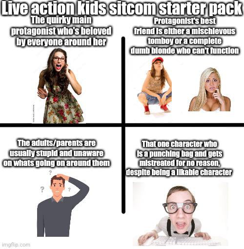 Live action kids sitcom starterpack meme - 9GAG