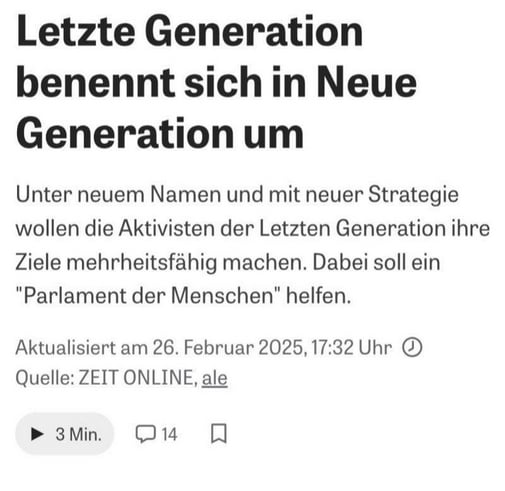 Ob die schwachmaten merken dass neue Generation das komplette Gegenteil von der letzten ...