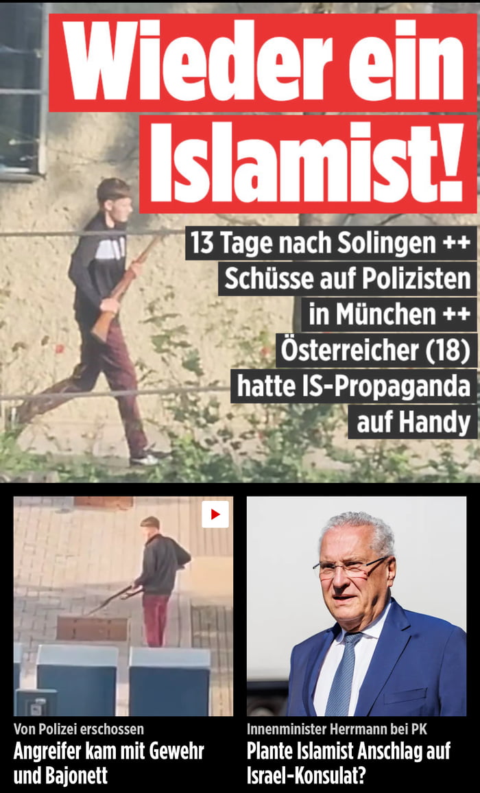 Germany again. Islamic terror. Born and raised in Austria. Can't wait for even stricter gun laws ...