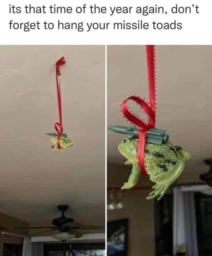 Missile Toad, The Hanging Calamity of Christmas - 9GAG