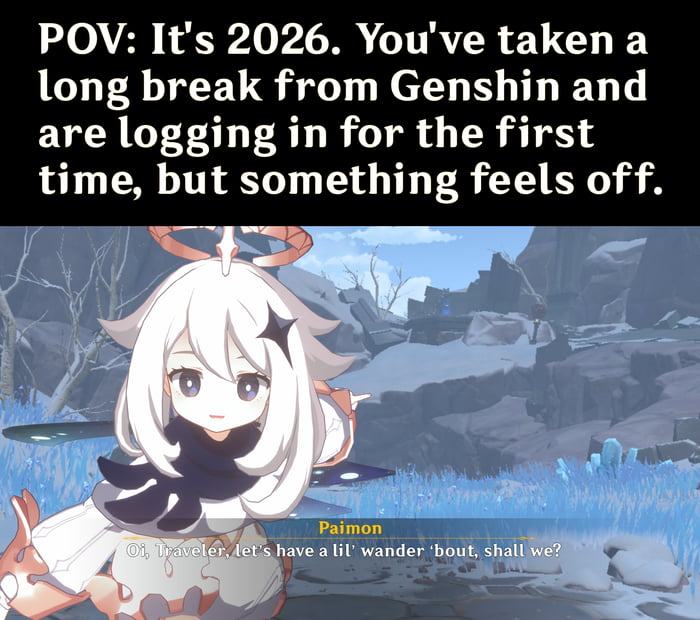 Why is Paimon British? - 9GAG