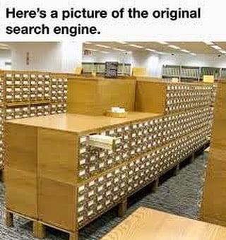 The original search engine, complete with paper results. - 9GAG