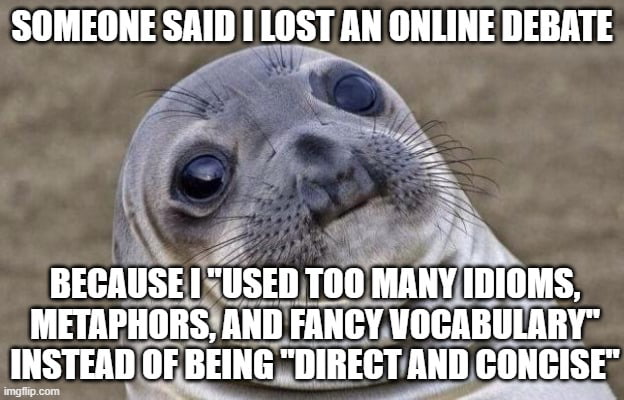 So... shame on me for *checks notes* being well-read. It is not my ...