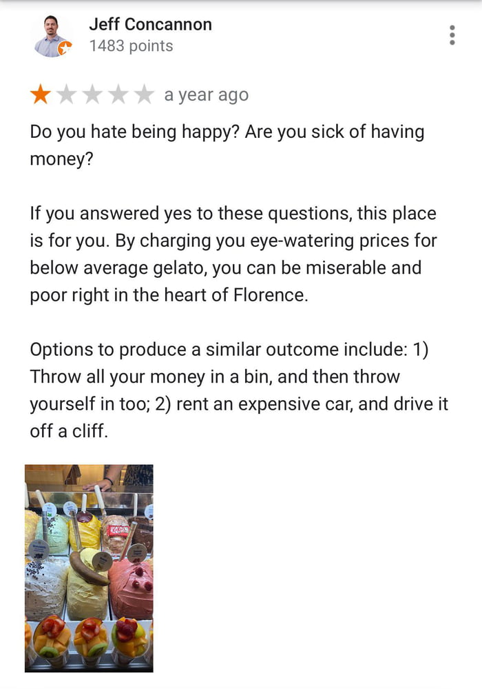 As you can see, Jeff really enjoyed his ice cream. - 9GAG