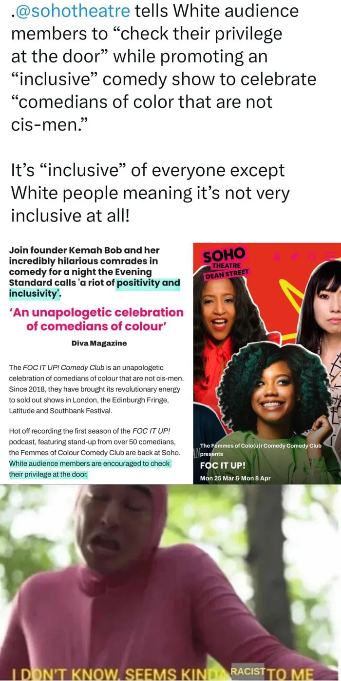 When you don't know what the word "inclusive" means. Weird something ...