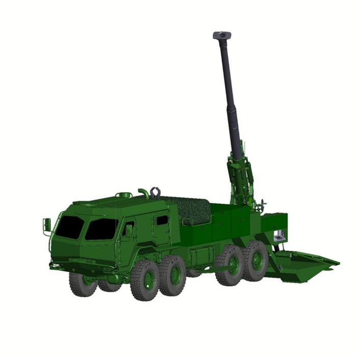 Patria to develop Finland's first wheeled 155mm self-propelled howitzer. - 9GAG