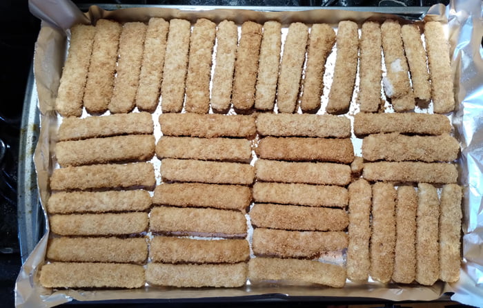 Every single fish stick in the box, with no extra space for a single ...