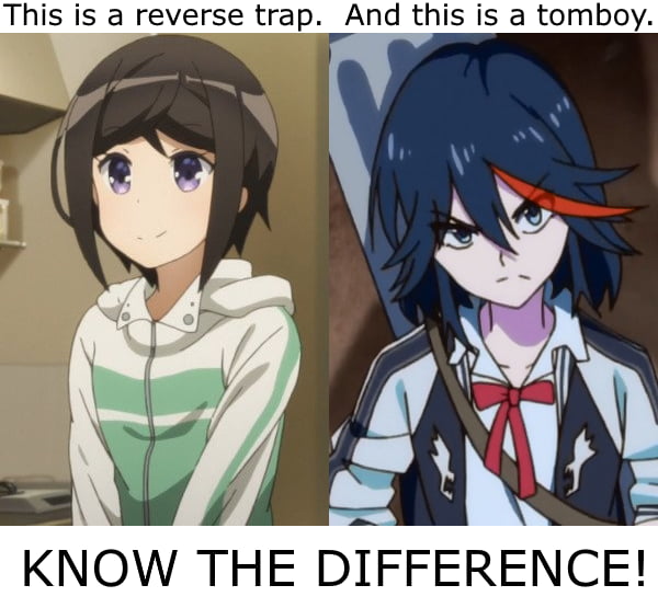 Yes, most reverse traps are tomboys. But not every tomboy is a reverse trap. - 9GAG